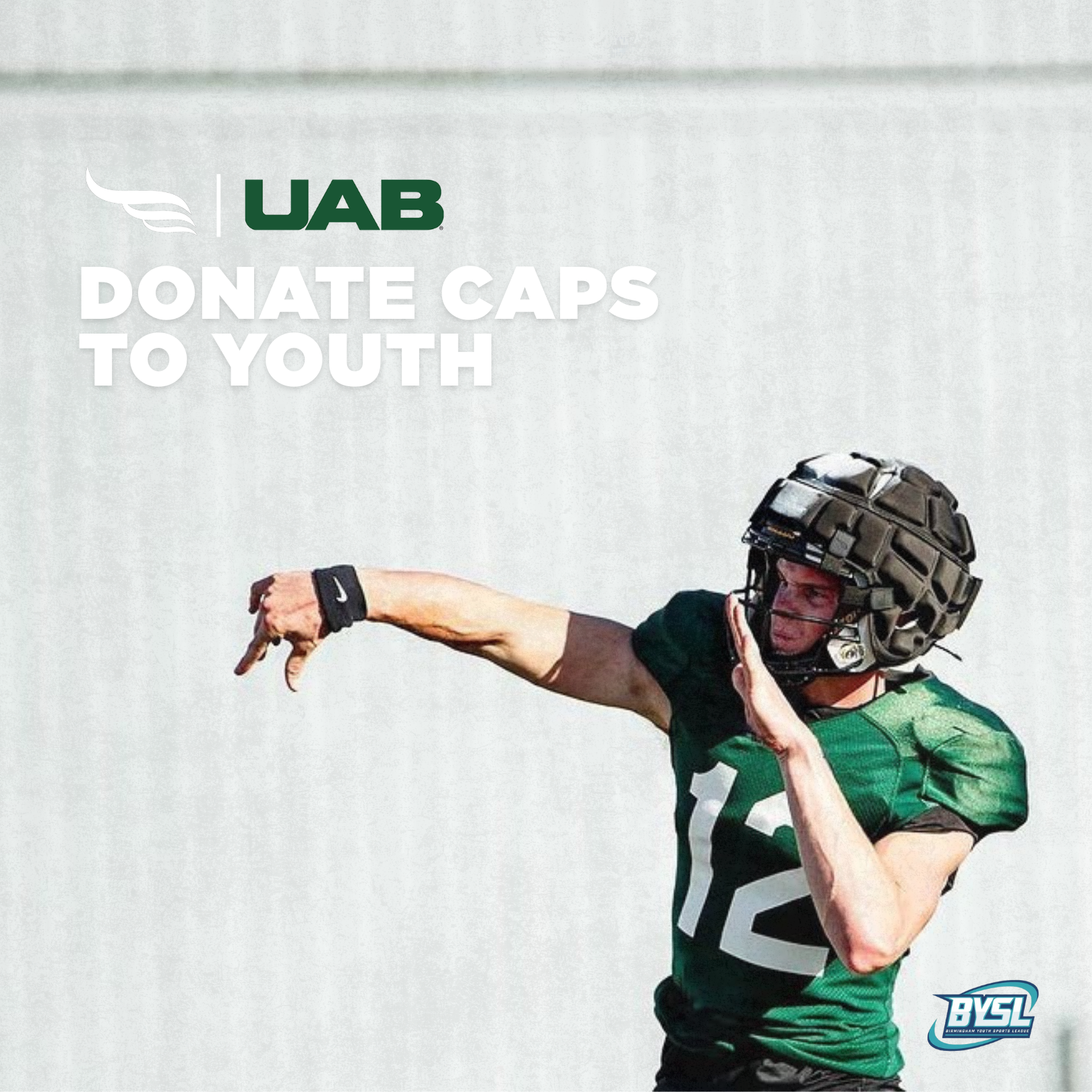 Guardian Sports - UAB Partners with BYSL to Donate Guardian Caps